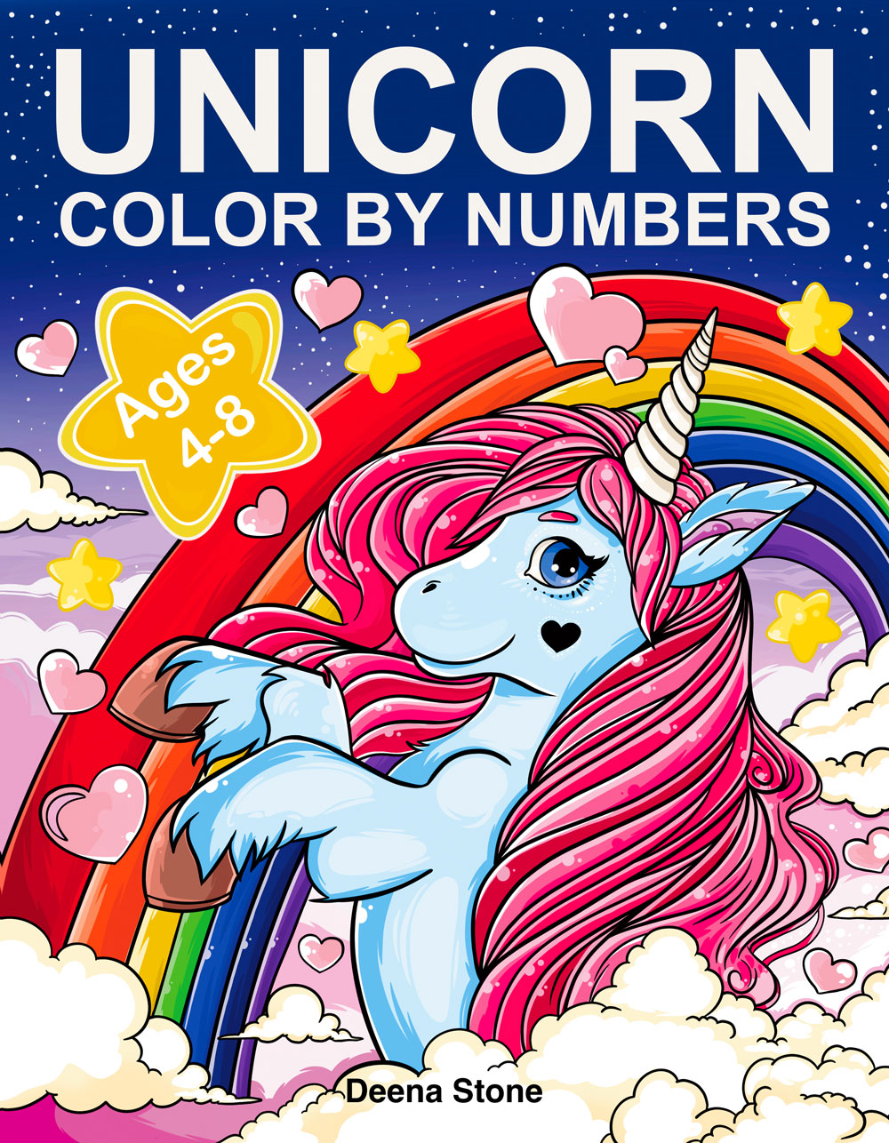 Unicorn Color By Numbers For Kids - Deena Stone