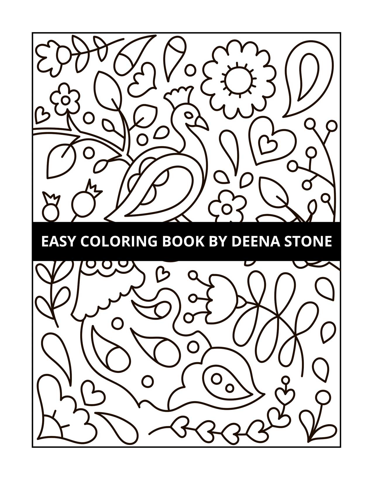 Easy Coloring Book For Adults - Deena Stone
