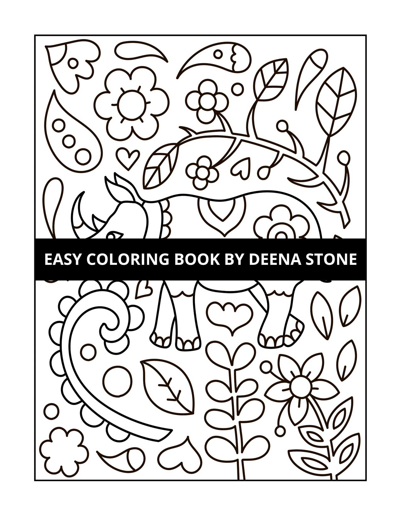 Easy Coloring Book For Adults - Deena Stone