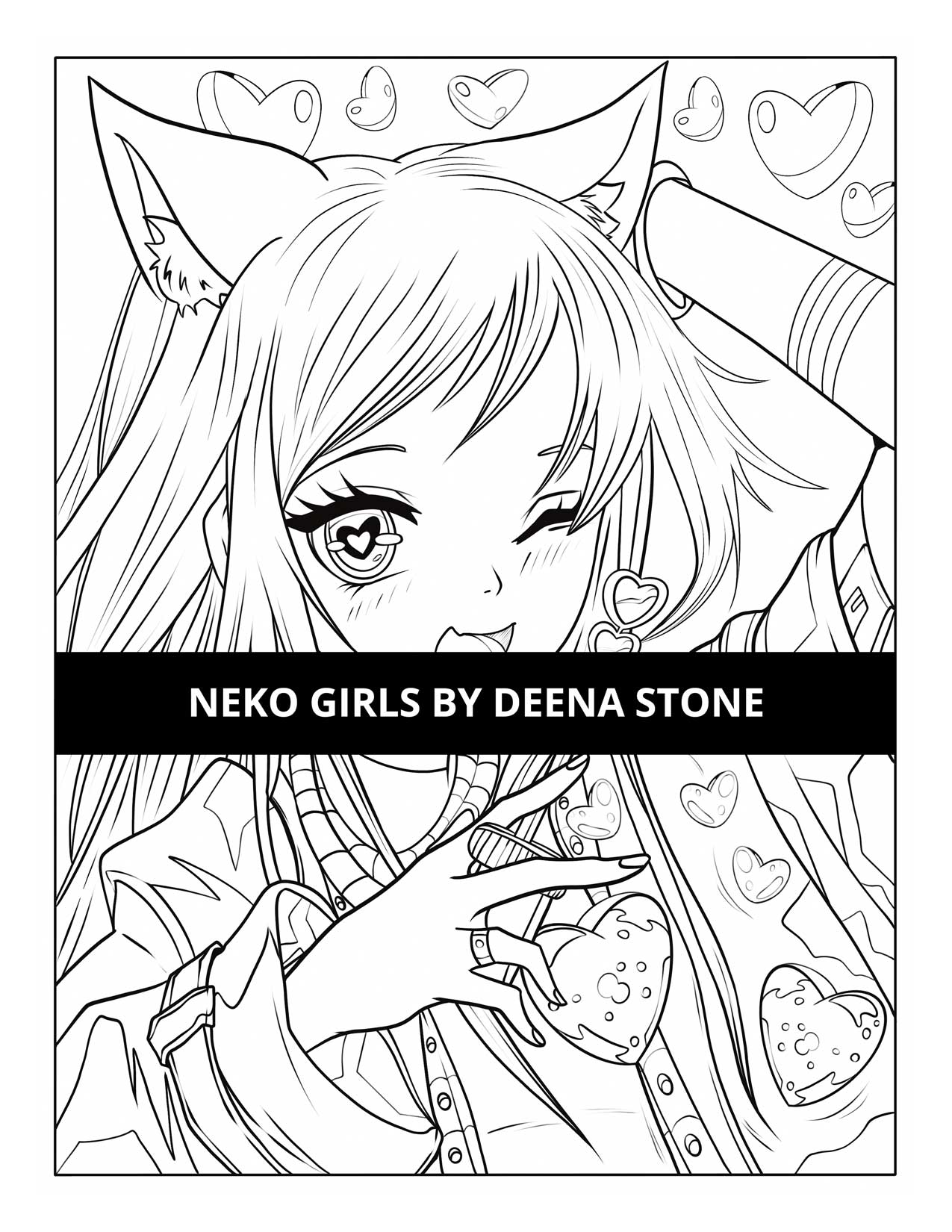 Neko Girls Coloring Book - Deena Stone