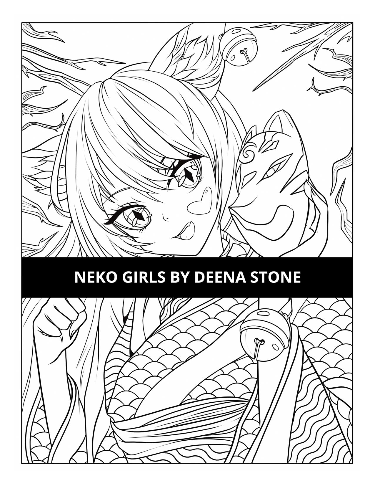 Neko Girls Coloring Book - Deena Stone
