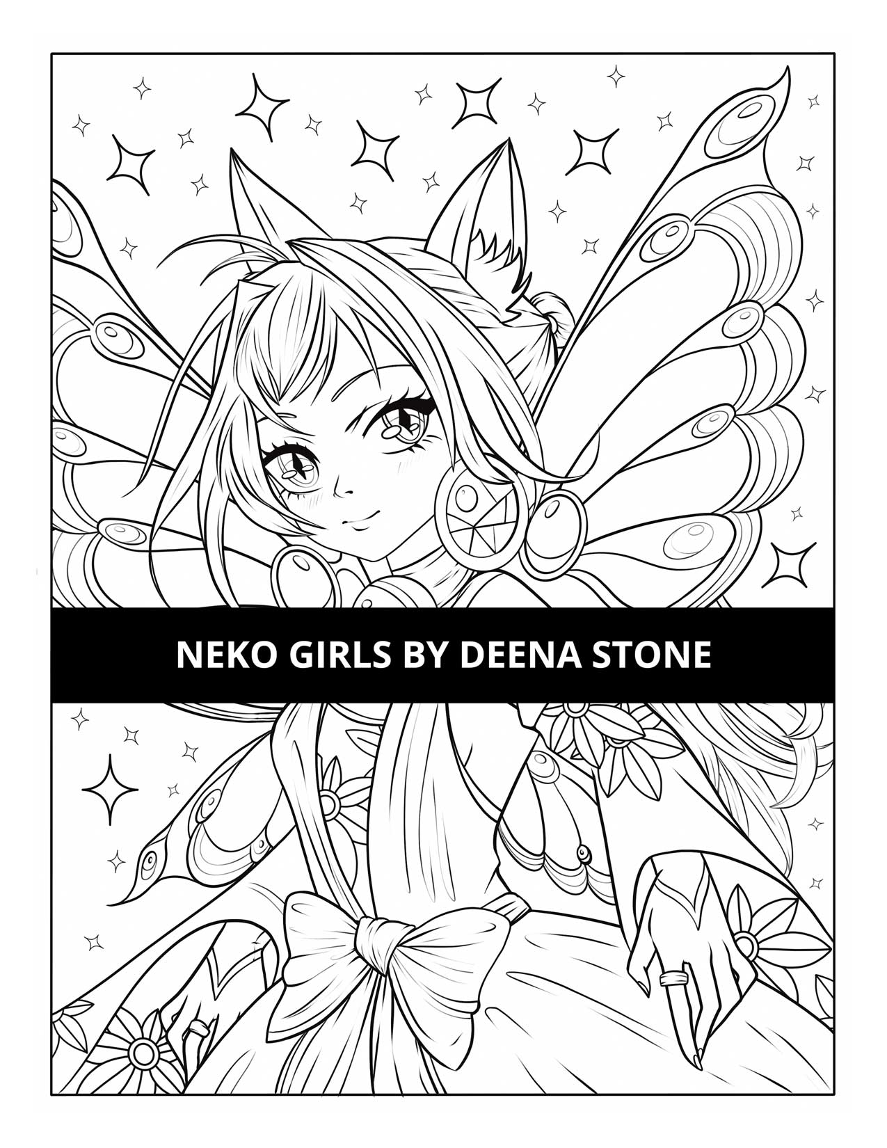 Neko Girls Coloring Book - Deena Stone