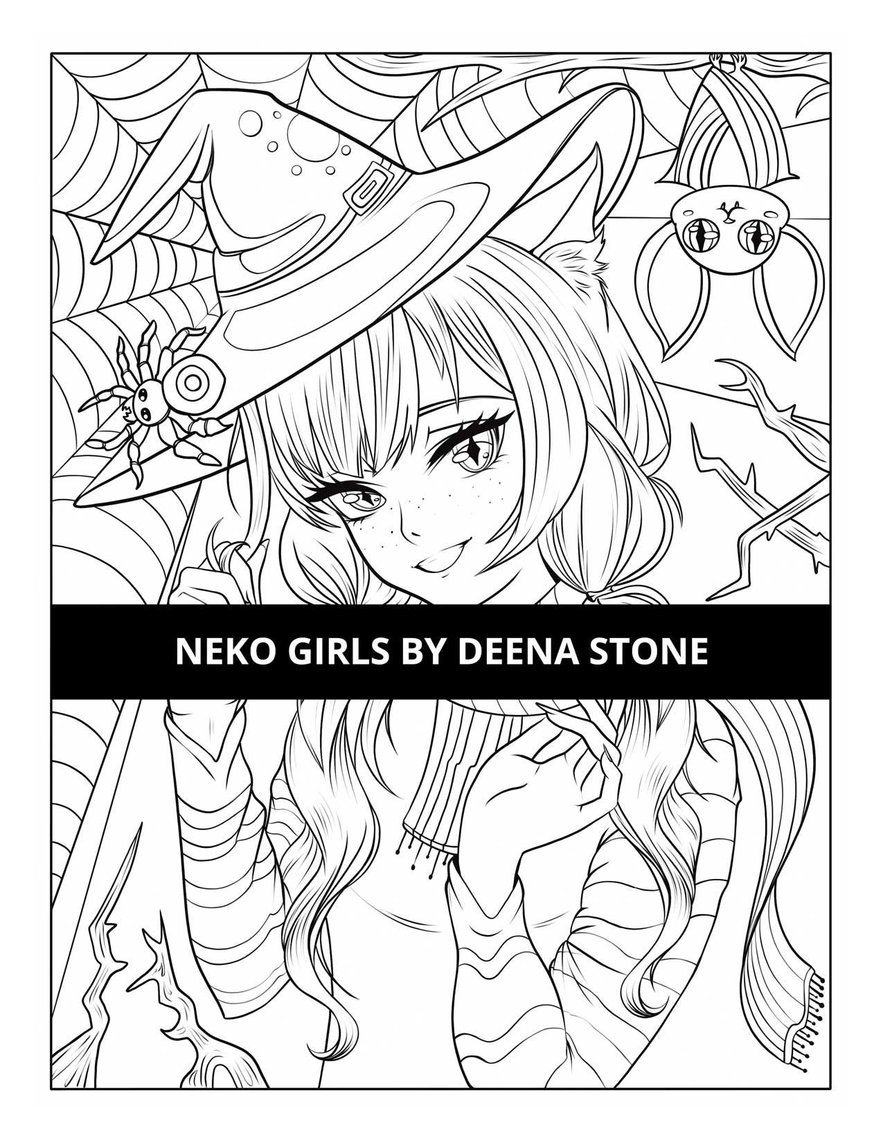 Neko Girls Coloring Book - Deena Stone
