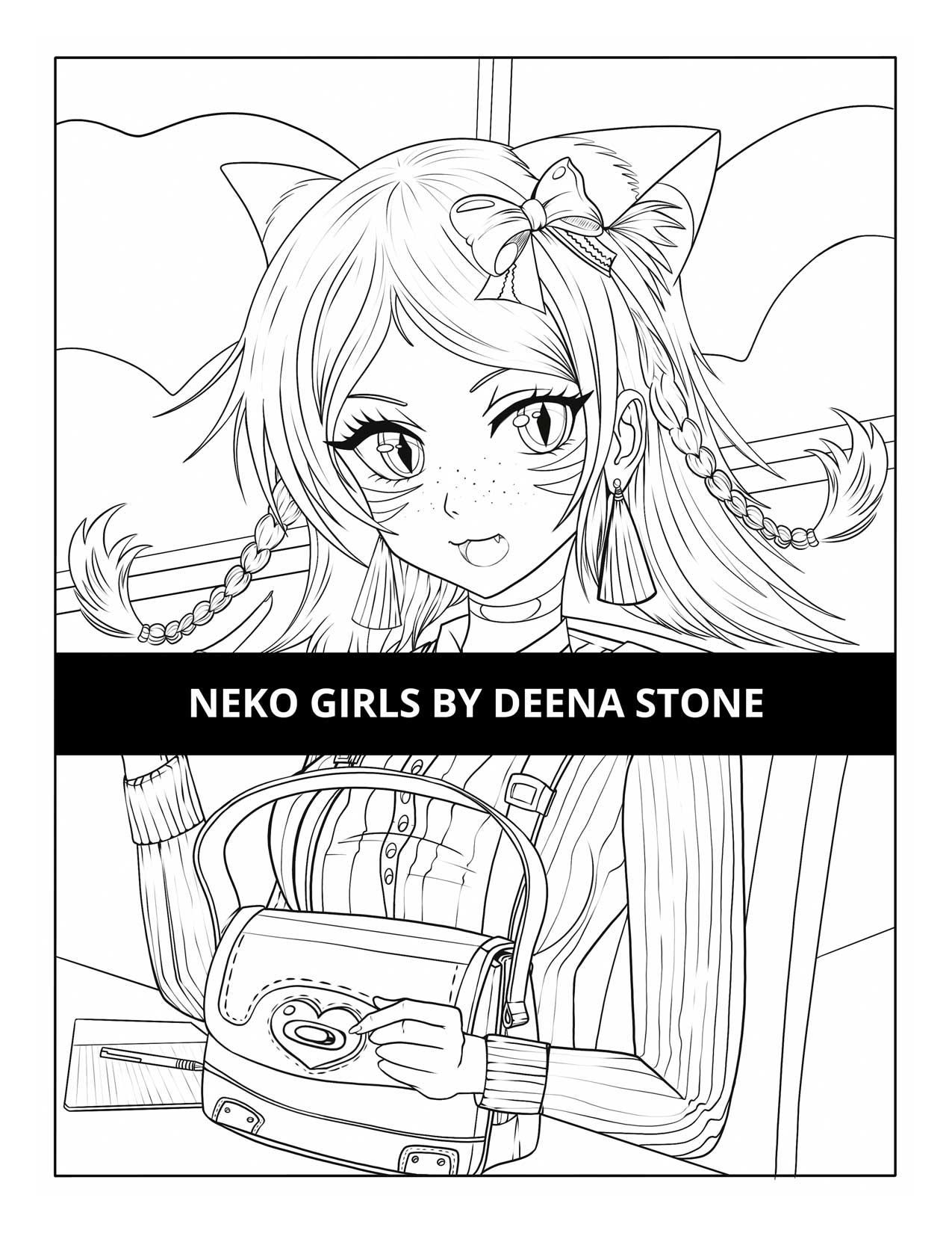 Neko Girls Coloring Book - Deena Stone
