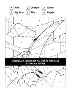 Dinosaur Color By Numbers For Kids - Deena Stone