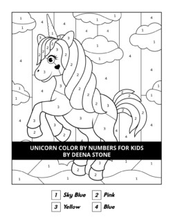Unicorn Color By Numbers For Kids - Deena Stone