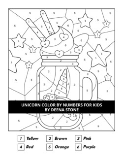 Unicorn Color By Numbers For Kids - Deena Stone